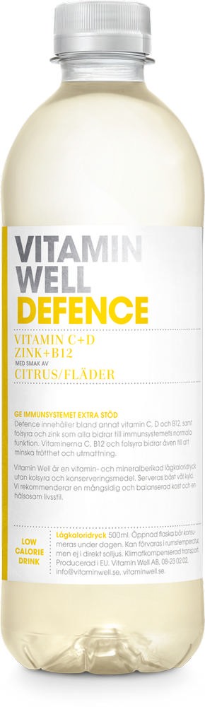 Vitamin Well Defence Citrus Fläder 12 X 50 CL - Samgross.se